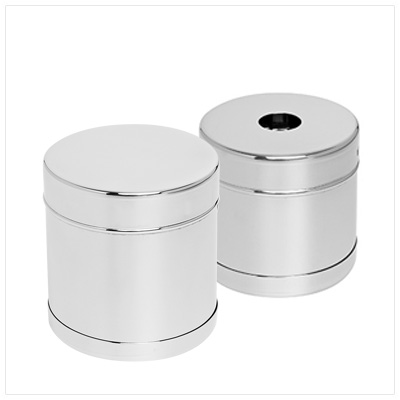 Porta Algodão Inox com Mola Esterilizável 8x8cm 400ml - Fami - Casa do Médico